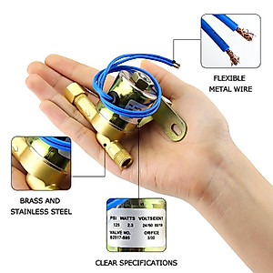 Funmit Humidifier Water Solenoid Valve 4040 Replacement for A.prilaire 220 224 400 500 600 700 Compared to Part # B2015-S85, B2017-S85 | 24 Volts | 2.3 Watts | 60 HZ | Blue