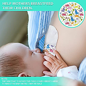 Breling 18 Pack Feeding Tube Pads Button Pads Gtube Button Covers Reusable Button Pads g Tube Cutie Dinosaur Feeding Supplies for Kids Baby Breastfeeding Nursing Care Medium