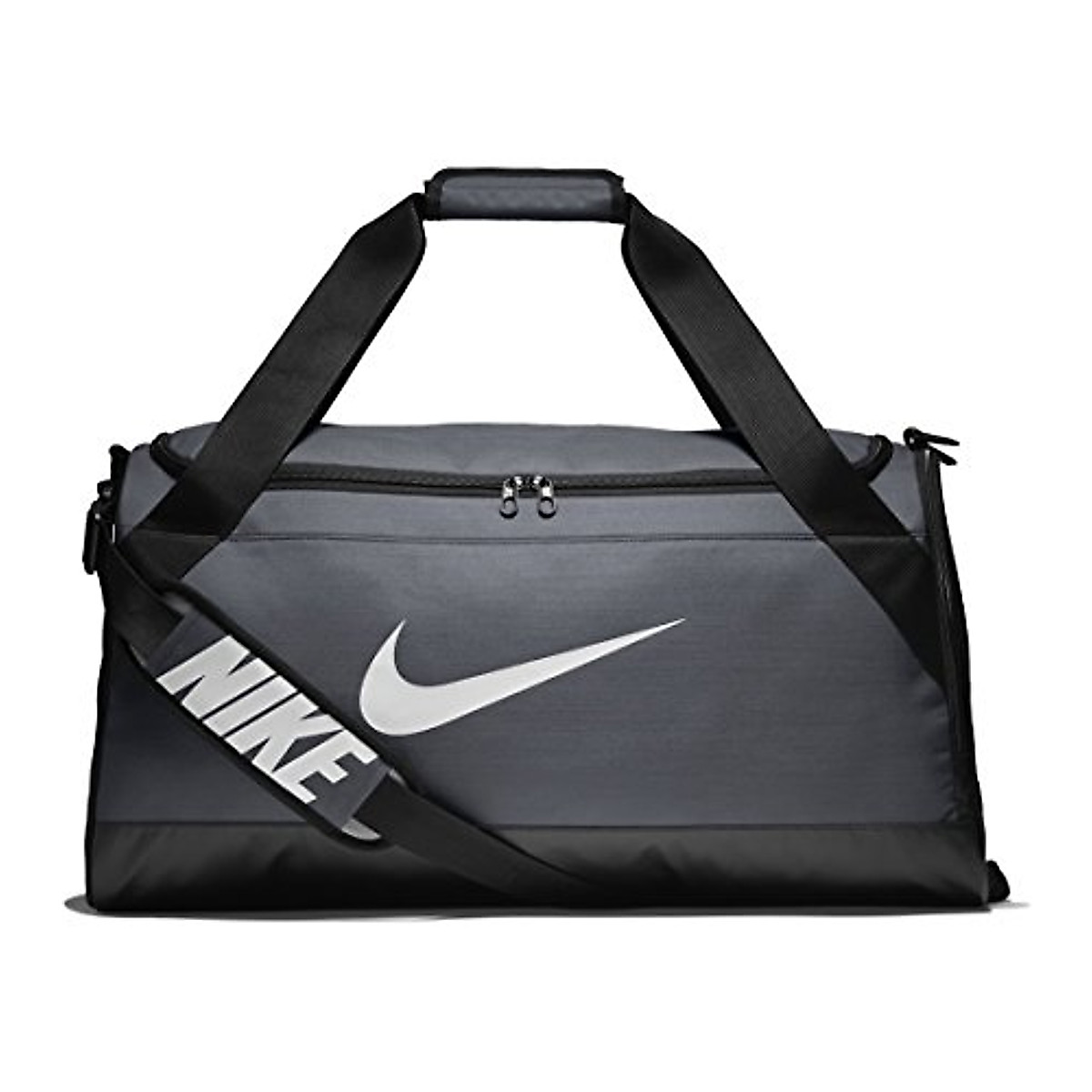 Nike Brasilia (Medium) Training Duffel Bag, Flint Grey/Black/White, One Size