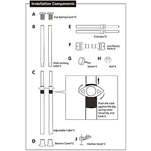 VLIZO Adjustable Clothing Rack,2 Tier Clothing Racks for Hanging Clothes,Freestanding Double Rod Clothing Rack,White
