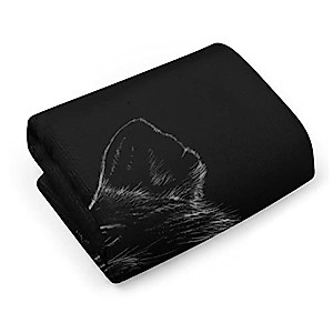 Black German Shepherd Washcloth Towel 28.7"x13.8" Face Cloths Superfine Fiber Highly Absorbent Towels Hand Towels