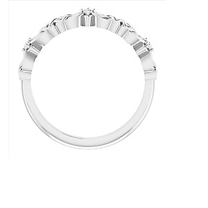 Jewels Store 0.10 Ct Round Cut White Diamond Celtic Knot Wedding Band for Women in 925 Sterling Silver White or Rose or Yellow Gold Finish (Silver, 7.5)