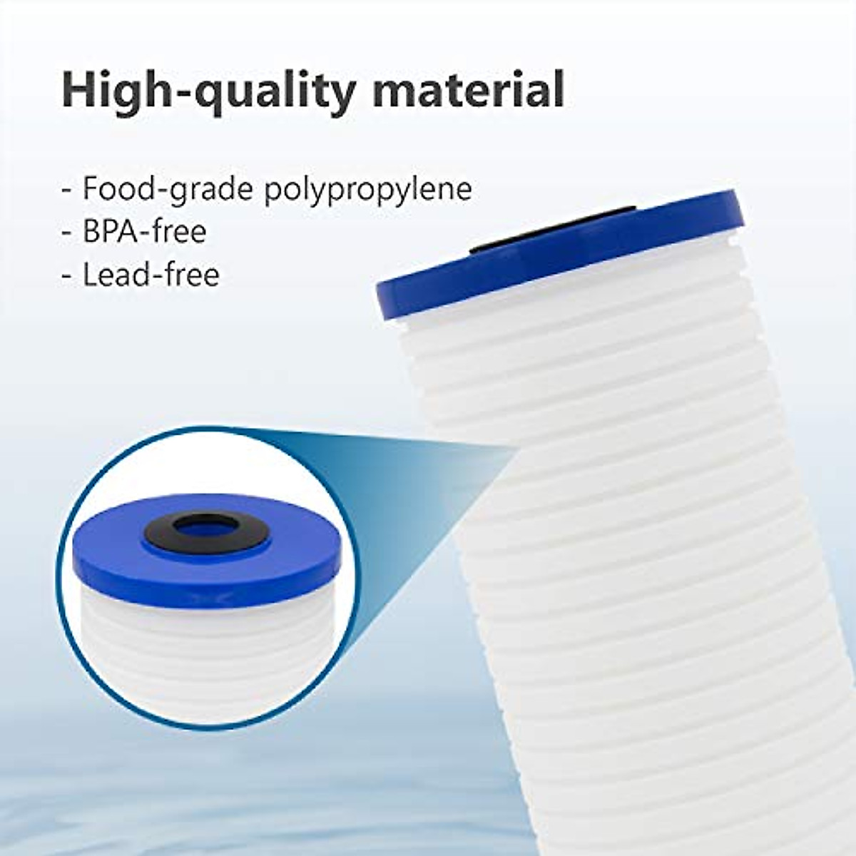 Waterspecialist AP810 Whole House Water Filter, Replacement for 3M Aqua-Pure AP810, AP801, AP811, Whirlpool WHKF-GD25BB, WHKF-DWHBB, 5 Micron, 10" x 4.5", Well & Tap Water Filter, Pack of 3