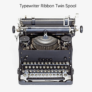 4 Pairs Universal Typewriter Ribbon Twin Spool Replacement Pack Compatible with Most Typewriter Black