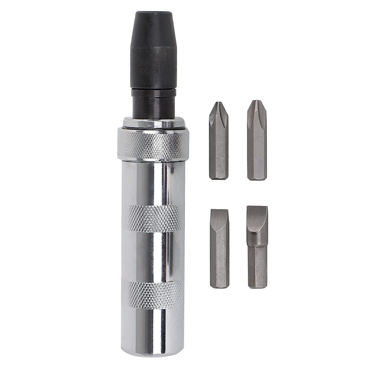 ABN Manual Reversible Impact Driver Set - Flathead 5/16 and 3/8in and Phillips #2 and #3 Hand Impact Driver Tool Bits