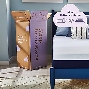 Sleep Innovations Marley 12 Inch Cooling Gel Memory Foam Mattress, Full Size, Bed in a Box, Medium Firm Support