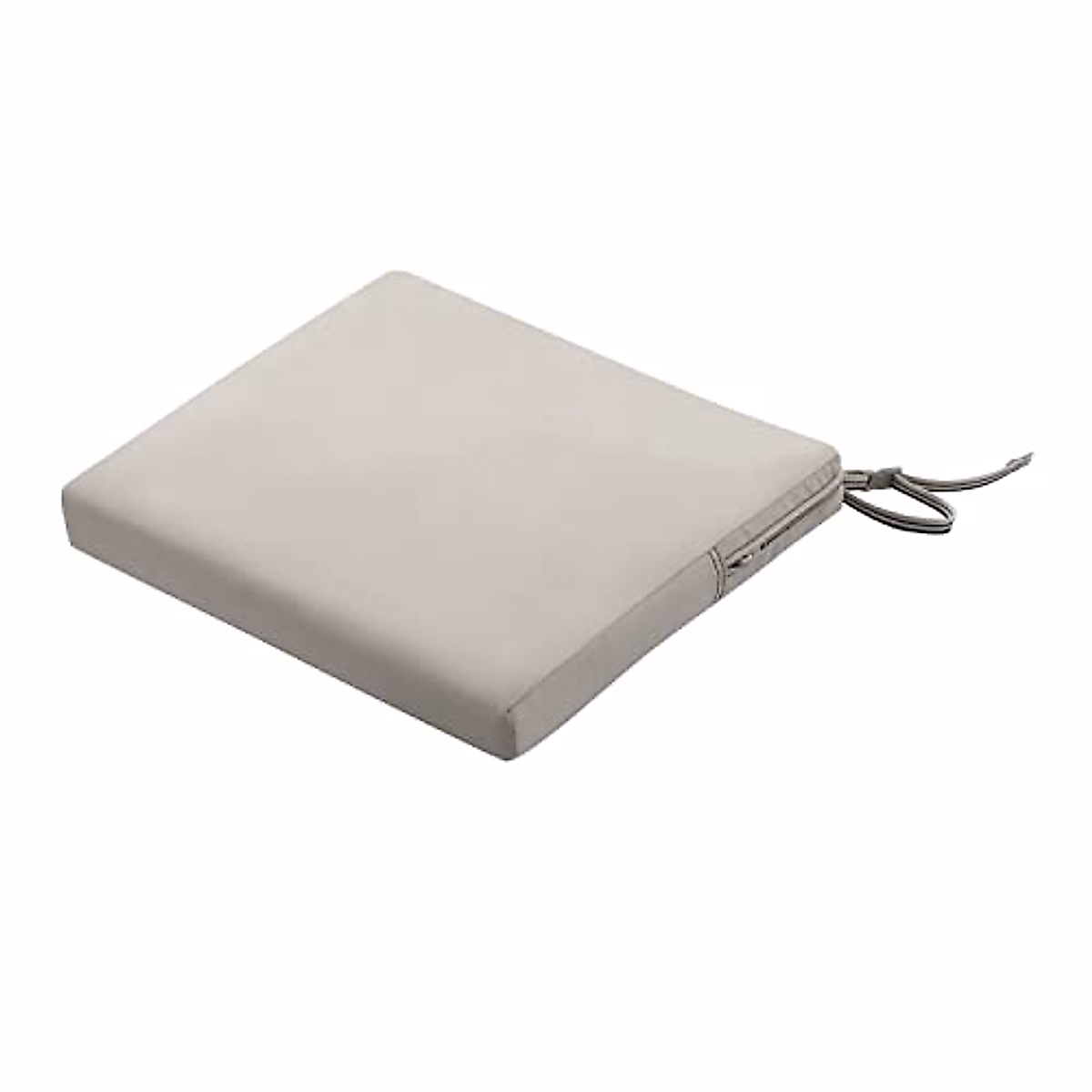 Classic Accessories Ravenna Water-Resistant Patio Chair Seat Cushion, 18 x 18 x 2 Inch, Mushroom, Patio Furniture Cushions