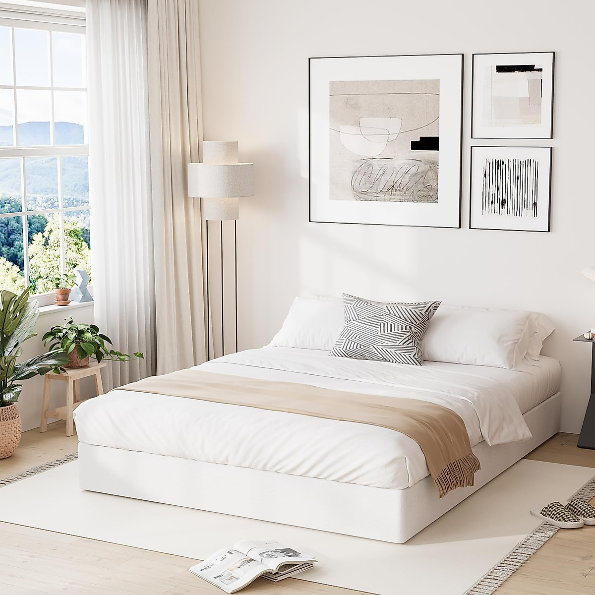 Uliesc King Box Spring, 9 Inch High Profile King Size Box Spring, Strong Metal Frame, Noise Free, Easy Assembly, 3000lbs Weight Capacity