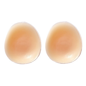 HIPLAYGIRL Mastectomy Concave Breast Prosthesis - Pair Silicone Breast Forms Full Shaped Enhancer Crossdress Bra Inserts (Size C D Cup) Beige