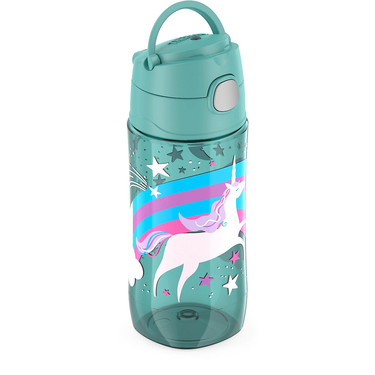 THERMOS FUNTAINER 16 Ounce Plastic Hydration Bottle with Spout Lid, Color Change Unicorns
