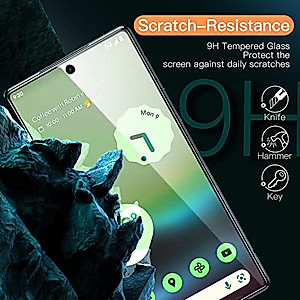 JETech Screen Protector for Google Pixel 6a 6.1-Inch, Fingerprint Compatible, Tempered Glass Film, HD Clear, 3-Pack