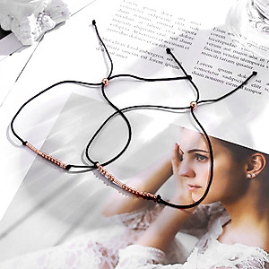 IEFWEEL Morse Code Bracelets for Women, S925 Sterling Silver Inspirational Morse Code Bracelets Friendship Gifts for Women Jewelry Gifts for Friends Female Friend Gifts for Her Friendship Bracelets