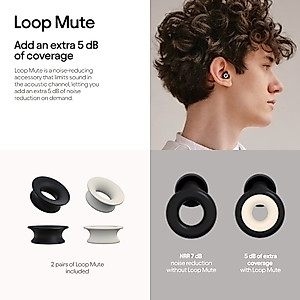Loop Experience Plus Earplugs - High Fidelity Hearing Protection for Musicians, DJs, Festivals, Concerts and Nightlife – 18dB & NRR 7 Noise Reduction Ear Plugs – Extra Accessories Incl - Black