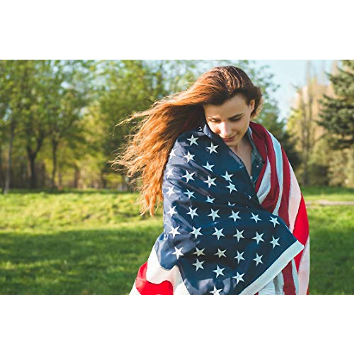 American Flag 4x6 ft: Longest Lasting US Flag, Made From Nylon, Embroidered Stars, Sewn Stripes, Brass Grommets, UV Protection Perfect for Outdoors! USA Flag