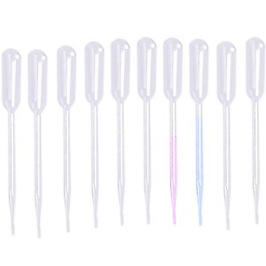 RUIAN 0.5ML Clear Disposable Plastic Eye Dropper Set Transfer Graduated Pipettes (100 PCS)