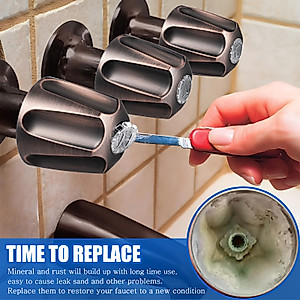 Dreyoo 3 Piece Shower Knob Replacement Compatible with Price/Pfister Verve Tub Shower, Bathtub Faucet Handle Remodel Trim Kit Include 1 Hot 1 Cold 1 Diverter and 3 Screws(Oil Rubbed Bronze)