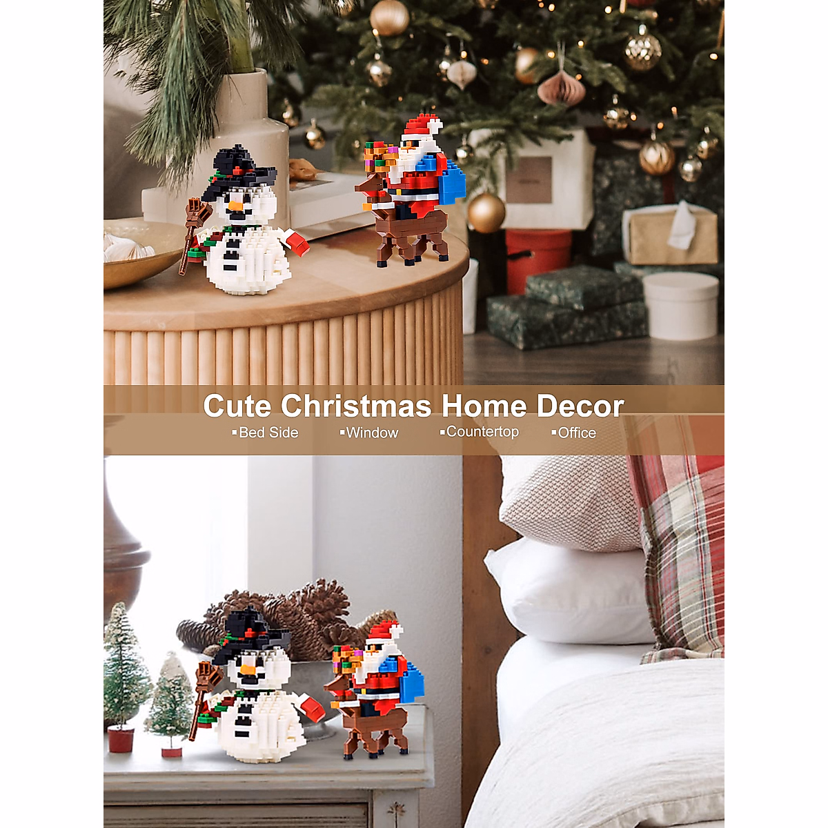 Liontru 2023 Christmas Building Blocks Set, Holiday Christmas Toys Sets 2023, for 9+ Kids, Adults, Teen Girls, Boys, Santa Claus, Snowman, Reindeer Building Block, 720 Pieces