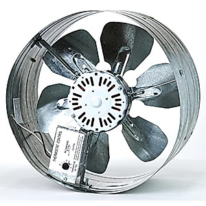 iLiving ILG8G14-12T Newest Automatic Gable Mount Attic Ventilator Fan with Adjustable Thermostat, 3.10 Amp, 1220 CFM, Single-Speed