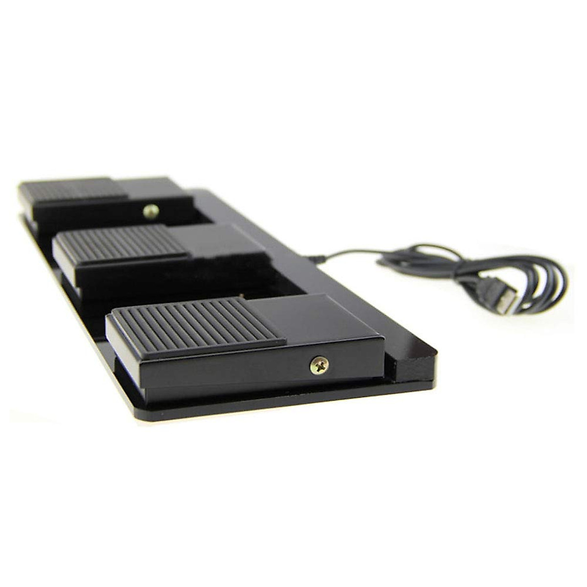 HFSECURITY Triple Foot Switch Pedal USB Gaming Keyboard Wired Non Slip Metal Momentary Electric Power Foot Switch