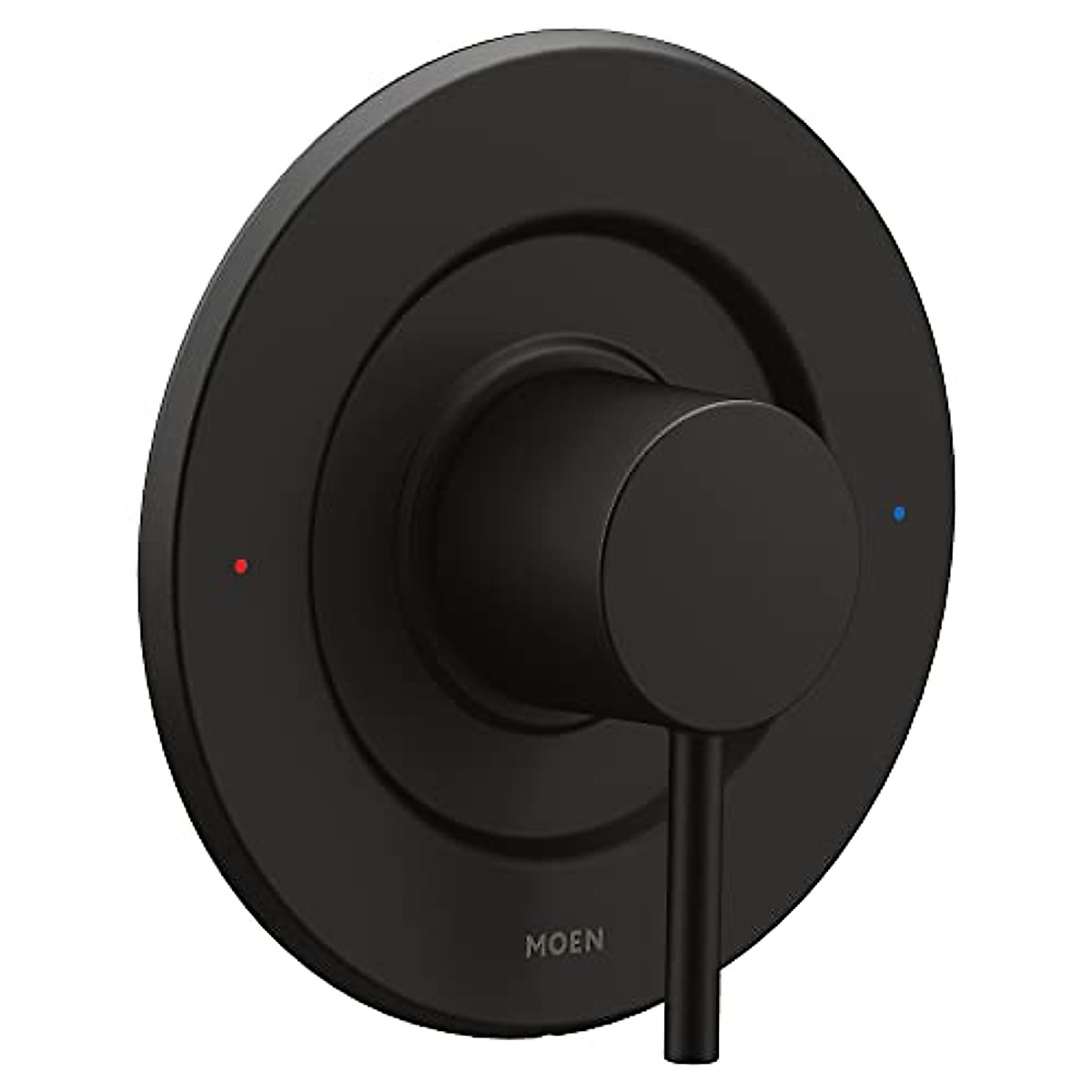 Moen Align Matte Black Pressure Balancing Modern Tub and Shower Trim Kit, Featuring Bathroom Shower Lever Handle for Temperature Adjustment, Shower Faucet Handle (Posi-Temp Valve Required), T2191BL