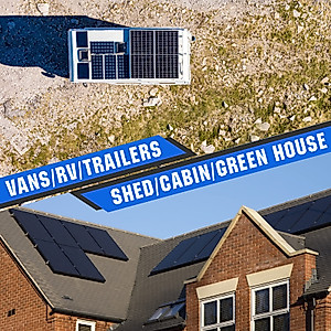 ECO-WORTHY 600W 12V Solar Panel Kit for RV Trailer Workshop: 4pcs 150W Solar Panels + 1pc 40A MPPT Charge Controller + 12V 2000W Solar Inverter + Accessories Needed