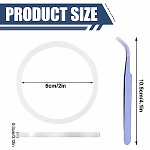 6pcs Silicone Gasket Replacement for Hydro Flask Wide Mouth Flip Lid Bottles, 2 Inch Replacement O Ring for 12/16/24/32/40oz Lid, with Tweezers