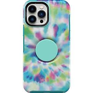 OtterBox iPhone 13 Pro Max & iPhone 12 Pro Max Otter + Pop Symmetry Series Case - Day Trip (Graphic), Integrated PopSockets PopGrip, Slim, Pocket-Friendly, Raised Edges Protect Camera & Screen