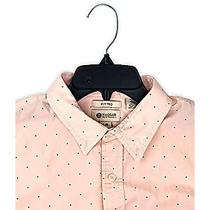 Hangon Recycled Plastic with Notches Shirt Hangers, 17 Inch, Black, 200 Pack (HORB-200)