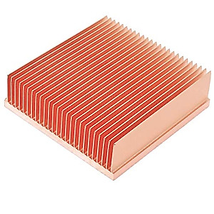Pure Copper Skiving Fin Heatsink 50mm x 50mm x 15mm/ 1.96 x 1.96 x 0.59 inches for Electronic Chip Led Cooling