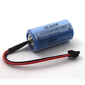 elxjar (5-Pack) 3V PLC Lithium Replacement Battery for Mitsubishi Q6BAT, 130376, CR17335SE-R, BKO-C10811H03 - PLC Programmable Logic Control