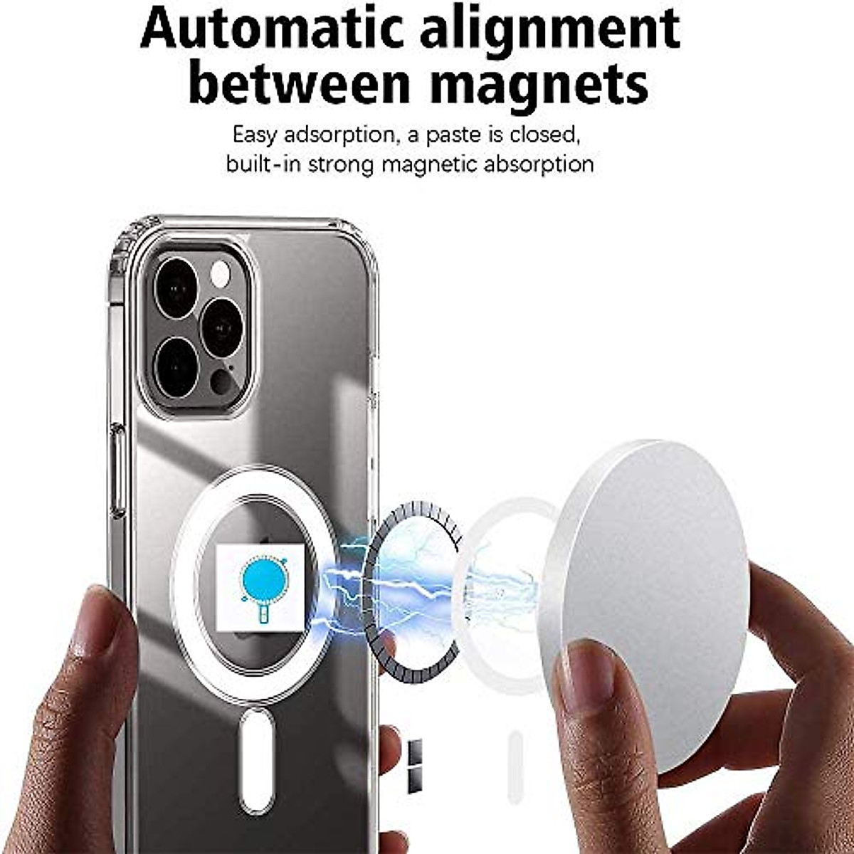 Mag Safe Case Magnet Sticker XZC 2Pcs Strong Magnetic Wireless Charging Magnet Mag Safe Sticker Magnet Circle for iPhone 12 Pro Max 12 Mini 11 Xs Xr 8 Mobile Phone Case