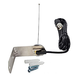 HYS 70cm Antenna UHF 1/4 Wave NMO 400-470Mhz Antenna with Stainless Steel L-Bracket Hole & 13'/About 4m RG-58 Coax Cable for Motorola Kenwood Icom Vertex UHF Mobile FM Transceiver