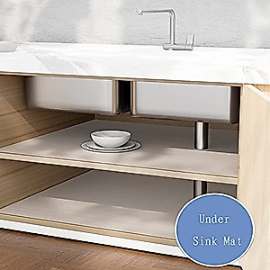 Wibiutry Shelf Liner Kitchen Drawer Mats, Non Adhesive EVA Material Refrigerator Liners with Waterproof Durable Strong Grip Fridge Mats for Cupboard, Cabinet, Drawer Liner,13.7X59 Inches，4Pack