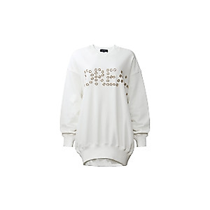 Pantora Dream Grommet Sweatshirt, Off White, X-Small