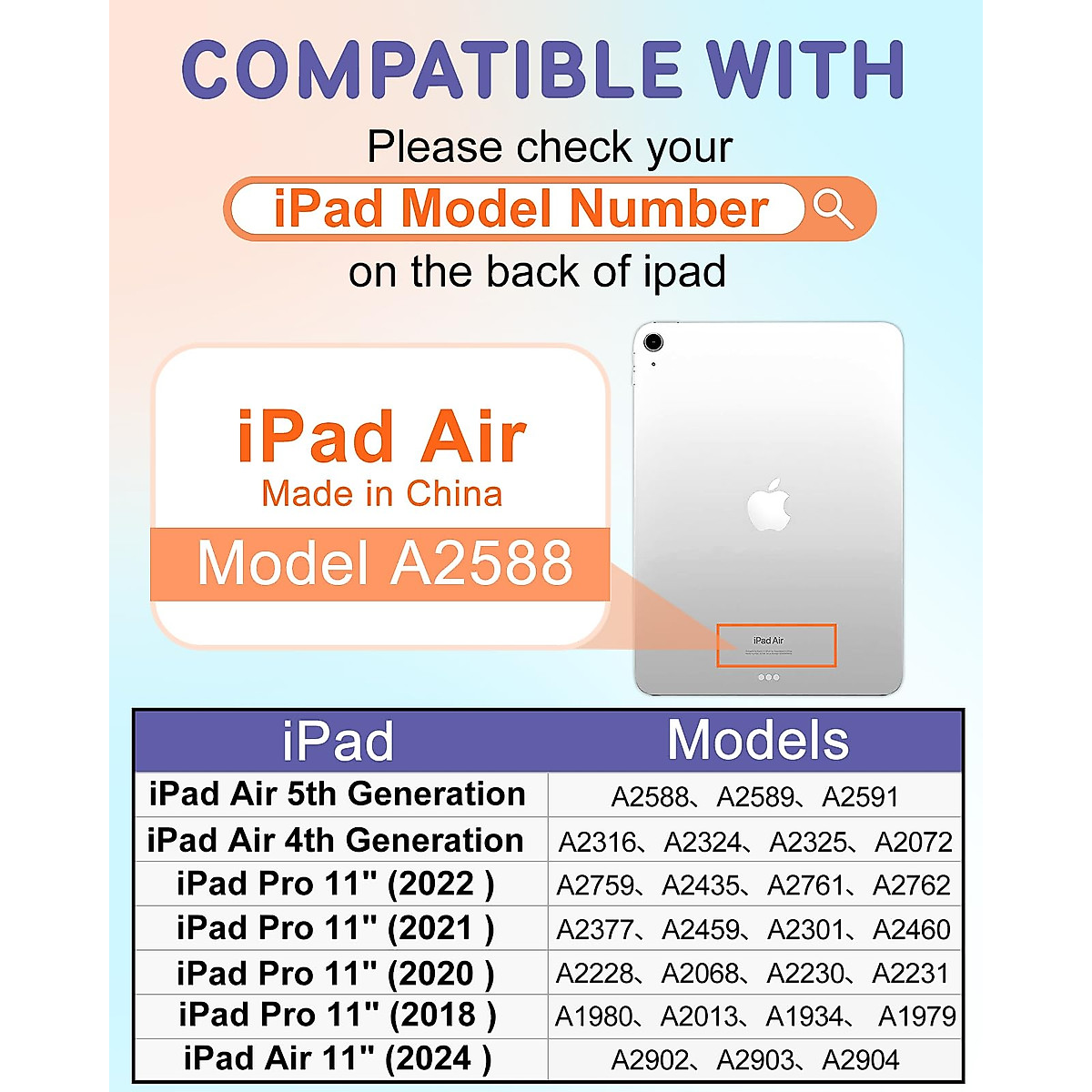 Uppuppy for iPad Air 11 inch Case, Air 5th/4th Generation 10.9, Pro 11'' Case Women Girls for Apple Pencil Holder Cute Plaid Rotating Folio Cover for iPad Air 11 2024 (M2), 10.9 2022 2020, Pro 11