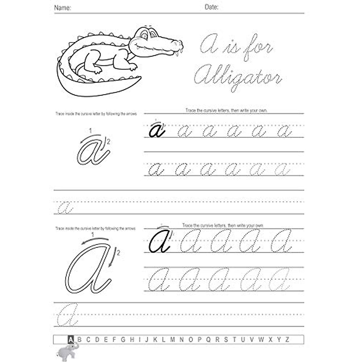 Cursive Handwriting Workbook For Kids: Cursive for beginners workbook. Cursive letter tracing book. Cursive writing practice book to learn writing in cursive