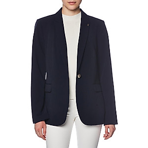 Tommy Hilfiger Women's Blazer – Business Jacket with Flattering Fit and Single-Button Closure, Deep Midnight, 16
