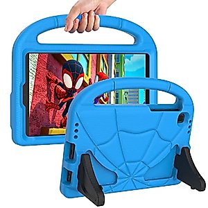 Kids Case for Samsung Galaxy Tab A7 Lite 8.7 Inch 2021, DJ&RPPQ Shockproof Cute Cover with Handle Stand for Galaxy Tab A7 Lite(SM-T220/T225/T227)-Blue