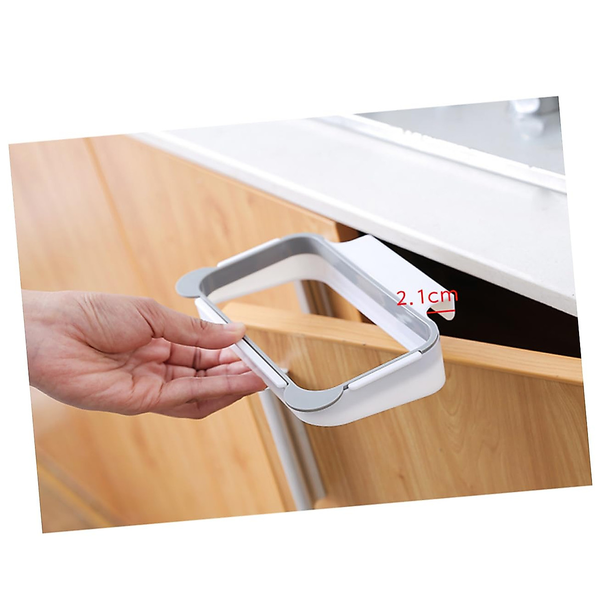 JOINPAYA Cabinet Door Bag Holder Hanging Garbage Bags Rack dustbin cage Trash can Bracket Desk Garbage Bag Holder Garbage can Kitchen Trash Bag Holder Hanging Trash Bag Holder Panda Drawer