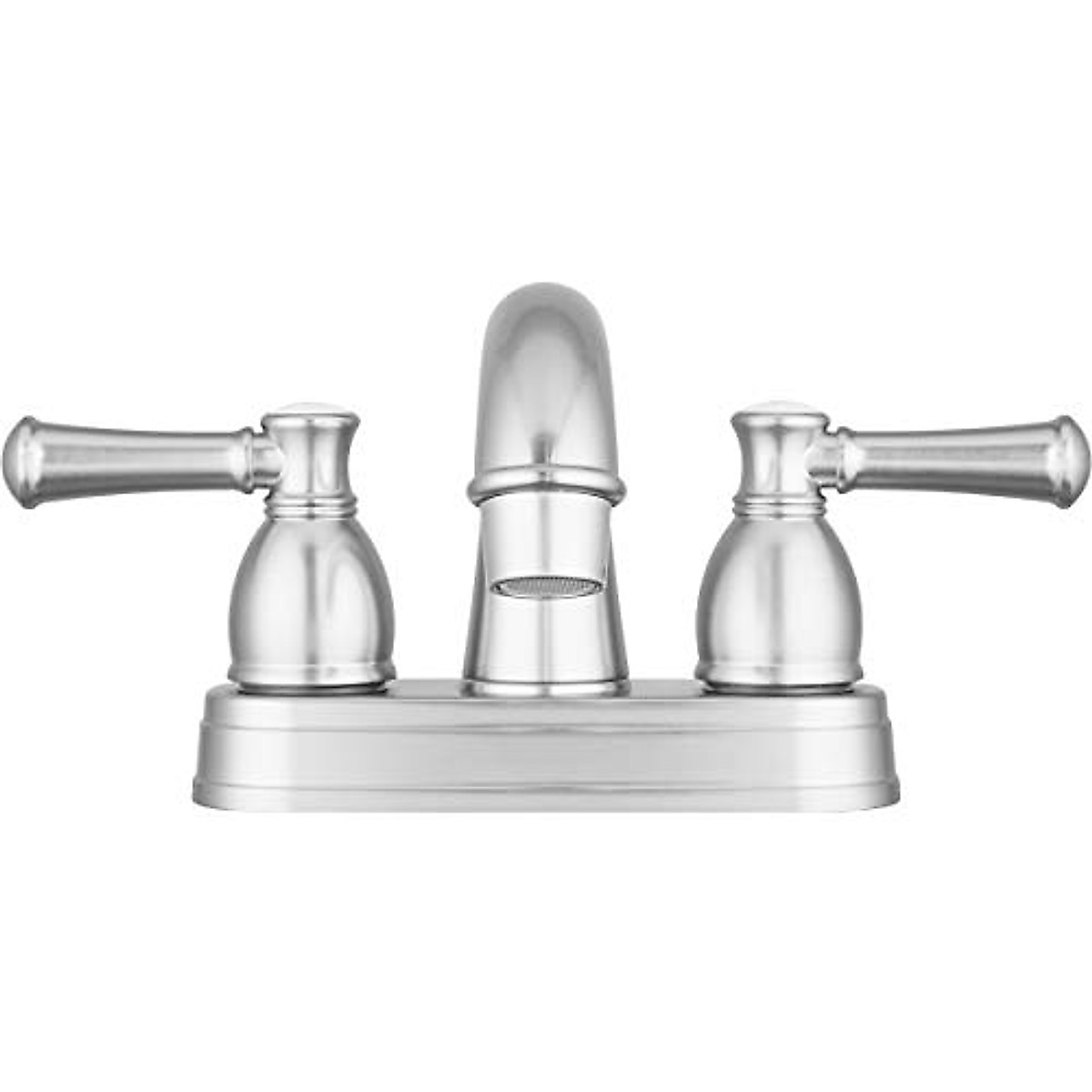 Dura Faucet RV Designer Two Handle Arc Spout Bathroom Faucet (Brushed Satin Nickel) - for Recreational Vehicles, Motorhomes, Travel Trailers and More