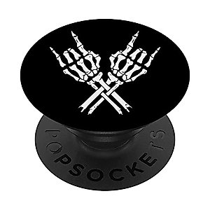 Devil Horns Skeleton Hands Heavy Metal Music Rock and Roll PopSockets Swappable PopGrip