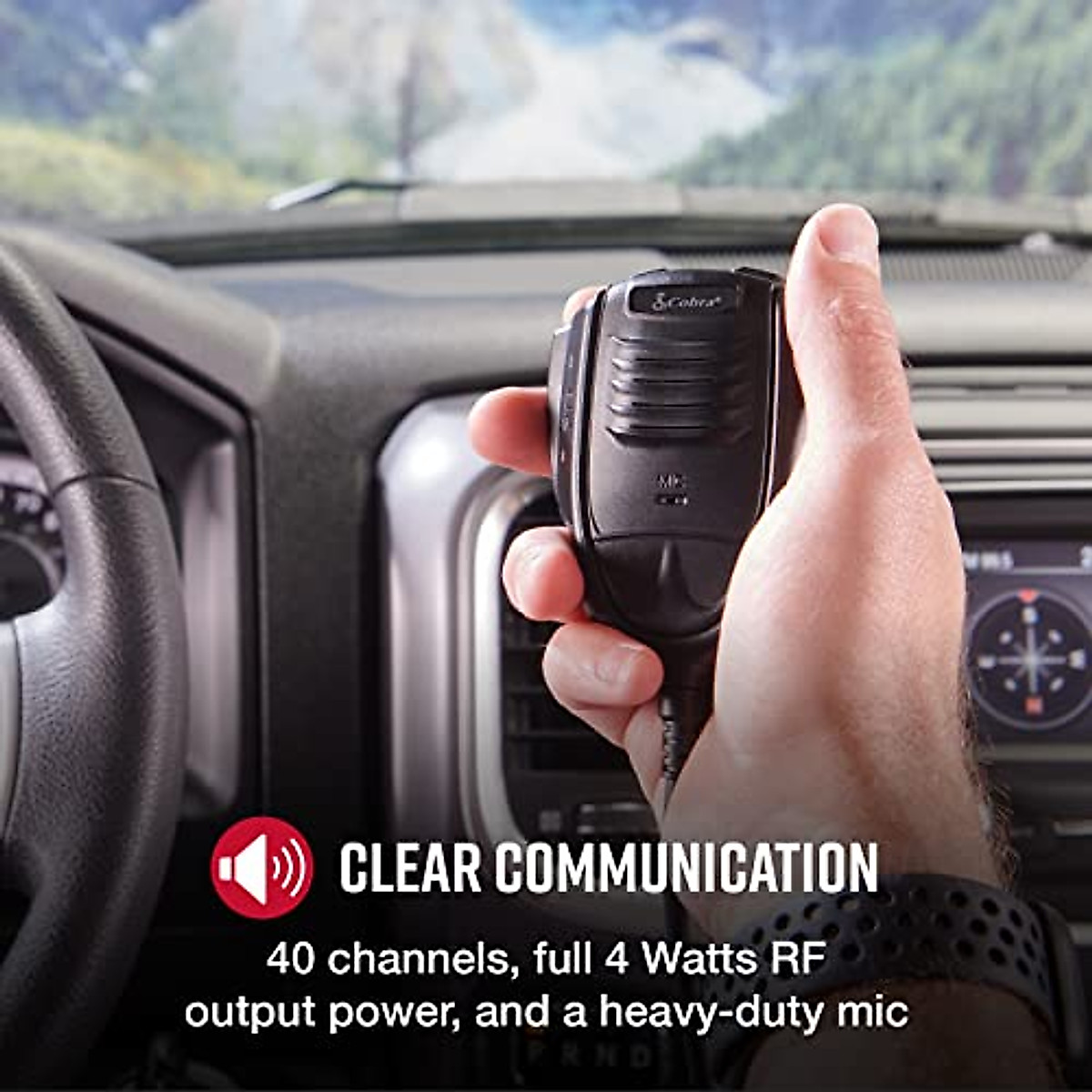 Cobra 19 MINI Recreational CB Radio - Emergency Radio, Travel Essentials, Instant Channel 9, 4-Watt Output, Full 40 Channels, Time Out Timer