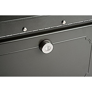 Architectural Mailboxes 6200Z-10 Oasis Classic Locking Post Mount Mailbox, 18"D x 11.5"W x 14"H ,Graphite Bronze