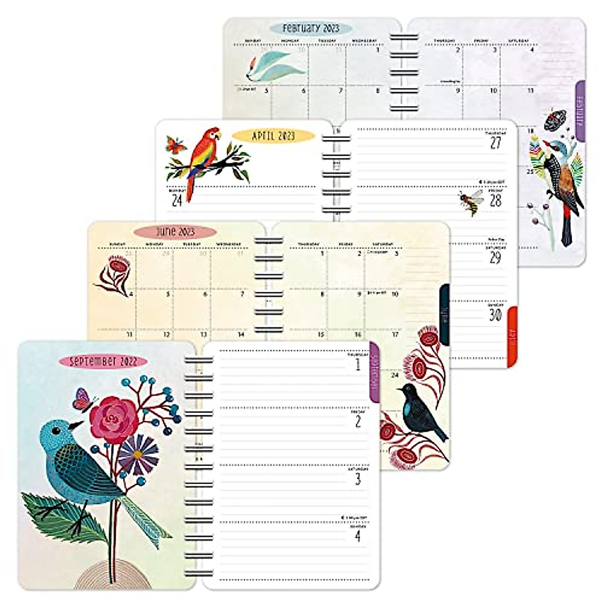 Geninne Zlatkis 2022 - 2023 On-the-Go Weekly Planner: 17-Month Calendar with Pocket (Aug 2022 - Dec 2023, 5" x 7" closed): Birds of a Feather