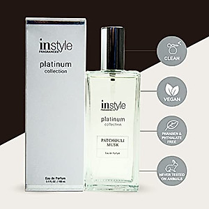 Instyle Fragrances | Inspired by Creed’s Aventus | Platinum Collection | Patchouli Musk | Men’s Eau de Parfum | CLEAN, Vegan, Paraben & Phthalate Free | Never Tested on Animals | 3.4 Fl Oz