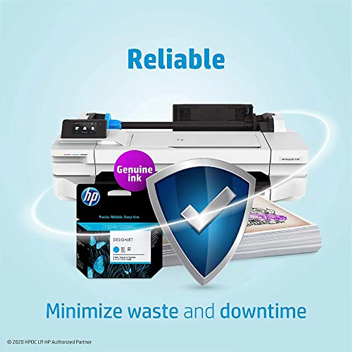 HP 728 Cyan 130-ml Genuine Ink Cartridge (F9J67A) for DesignJet T830 MFP & T730 Large Format Plotter Printers