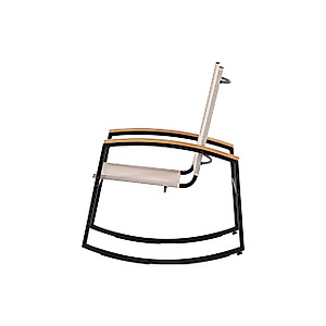 SPOFLYINN 3pcs Small Patio Glass Side Table Set Outdoor Conversation Chairs for Backyard, Balcony and Apartment Black As Shown One Size