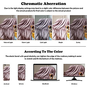 NEWCOSPLAY Super Soft Throw Blanket Premium Silky Flannel Fleece Leaves Pattern Lightweight Blanket All Season Use (Light Purple, Throw(50"x60"))