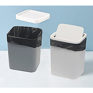 Besli Set of 4 Countertop Trash Can Mini Desktop Wastebasket