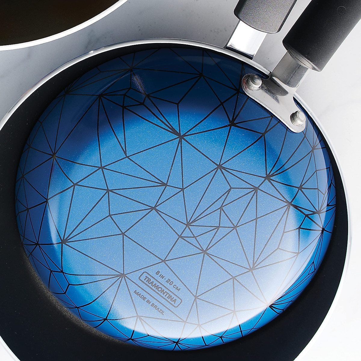 Tramontina Style 3 Pk Aluminum Nonstick Fry Pans (Blue/Black)